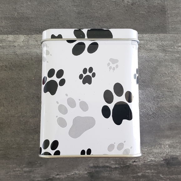 Dog | White Grey Black Paw Print Storage Tin | Poshmark